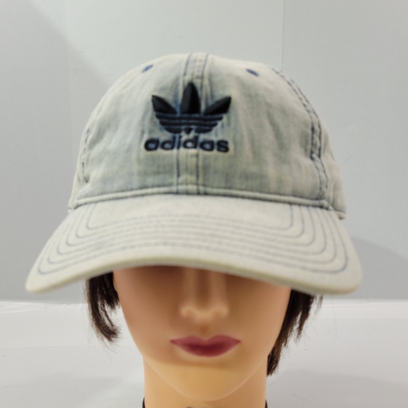 adidas | Accessories | Adidas Trefoil Denim Baseball Cap Hat Sportswear ...